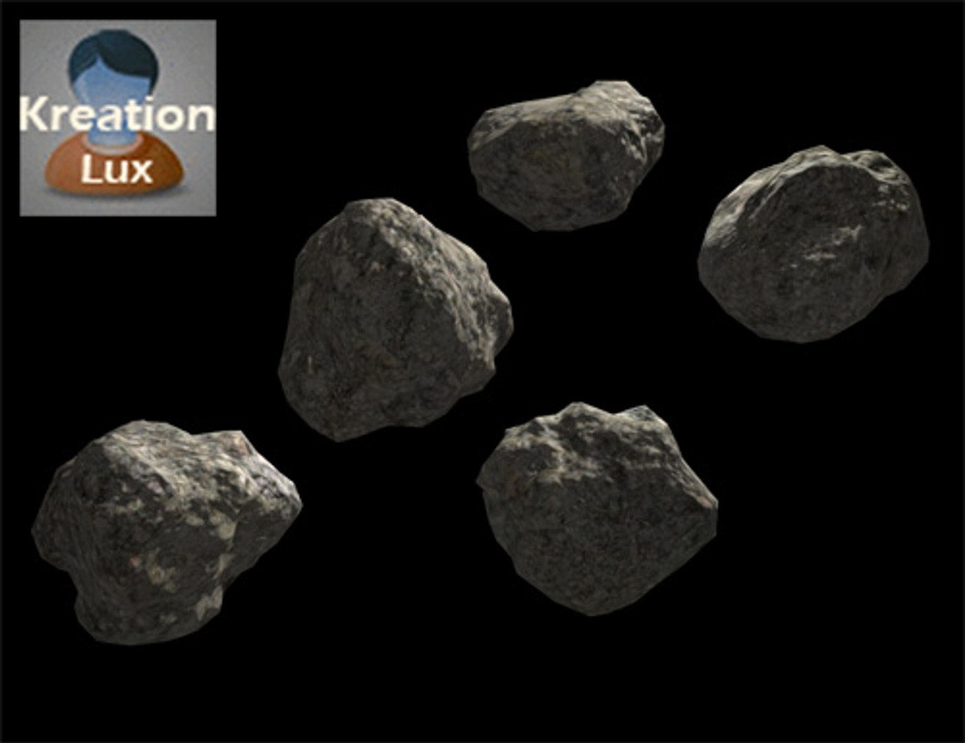 Rocks Asteroid Space 3d Model