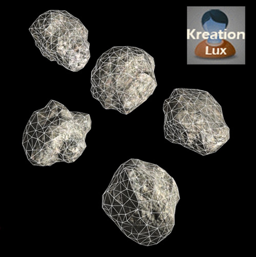 Rocks Asteroid Space 3d Model