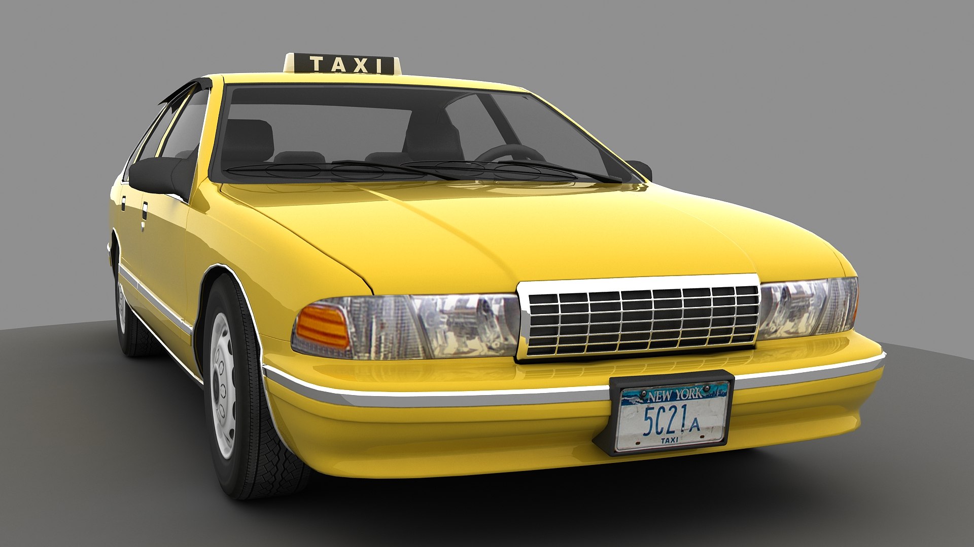 New York Yellow Taxi 3D Model - TurboSquid 1736645