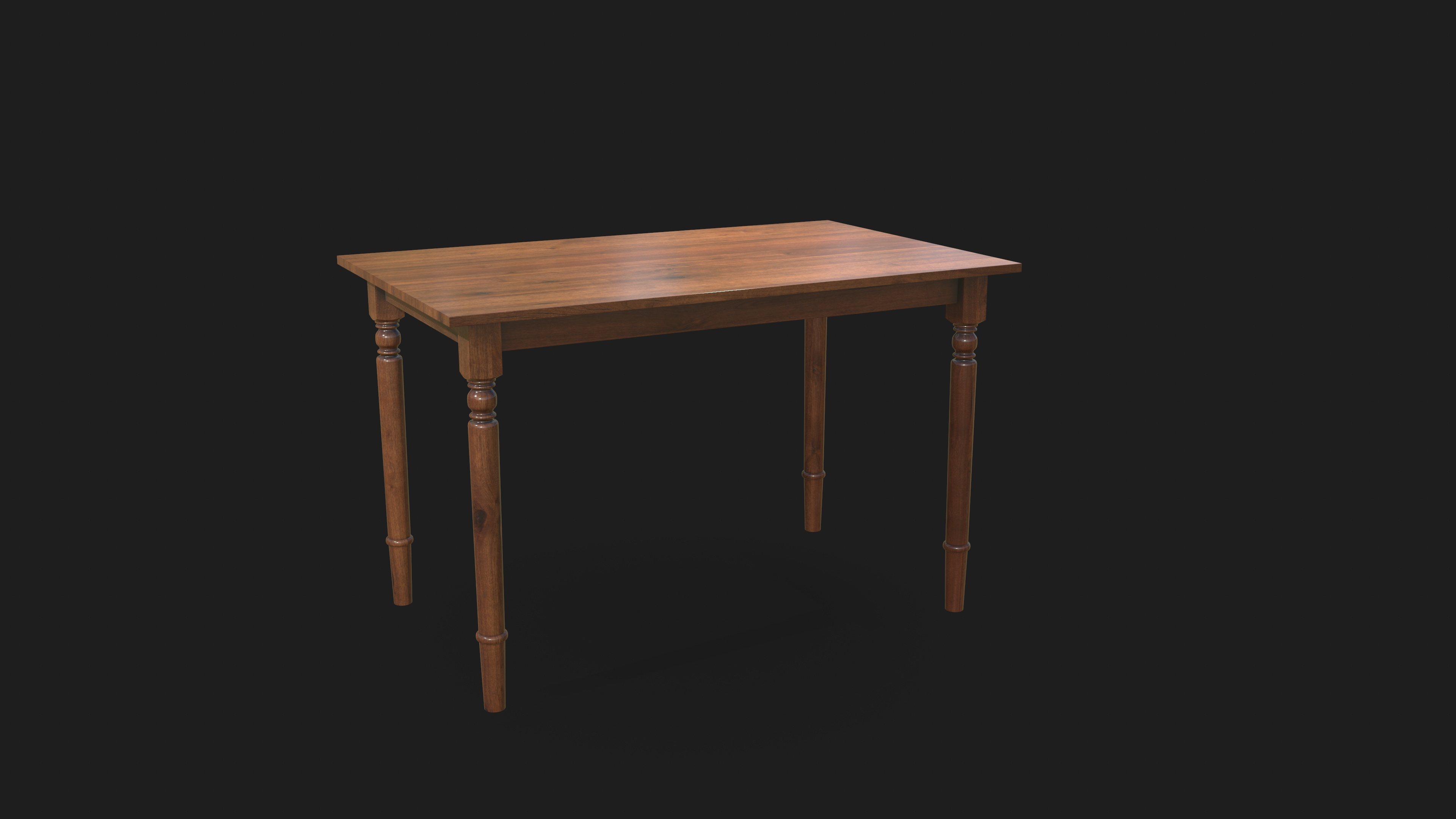 3D Realistic Dining Table With Wooden Coffee Table model - TurboSquid ...