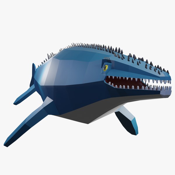 modelo 3d Mosasaurio - Bajo polígono - TurboSquid 2329501