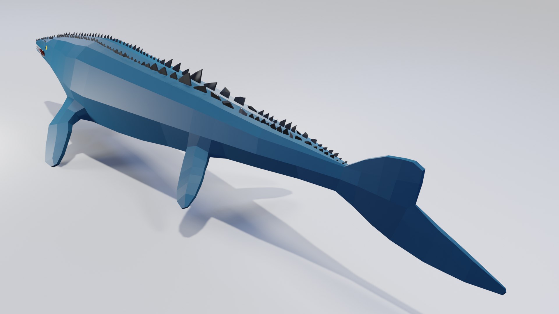 3D Mosasaurus - Low Poly - TurboSquid 2329501