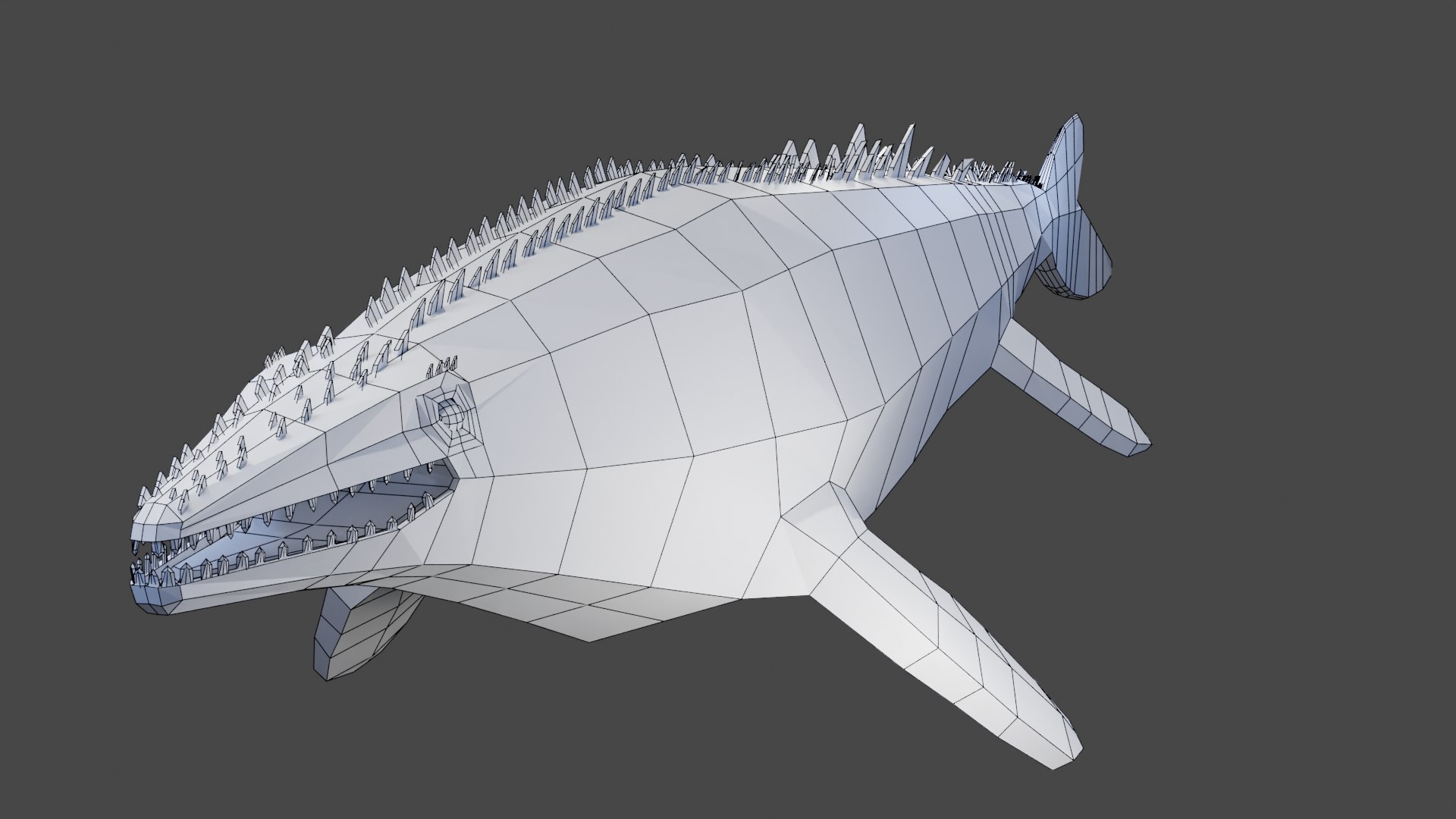 3D Mosasaurus - Low Poly - TurboSquid 2329501