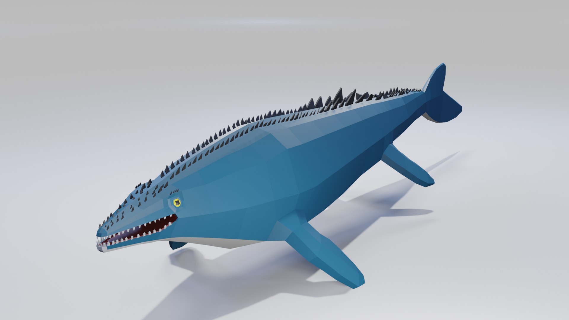 3D Mosasaurus - Low Poly - TurboSquid 2329501