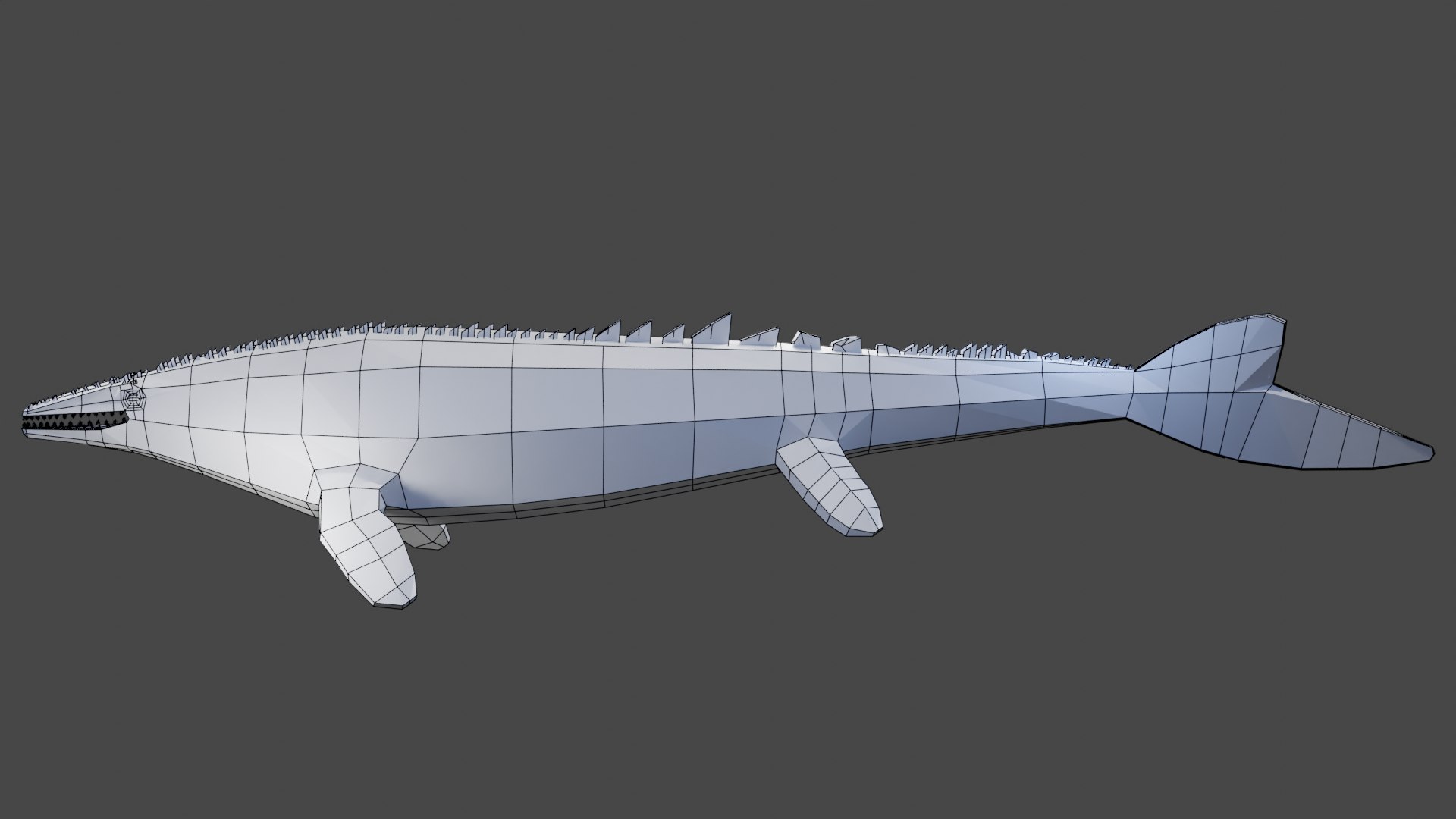 3D Mosasaurus - Low Poly - TurboSquid 2329501
