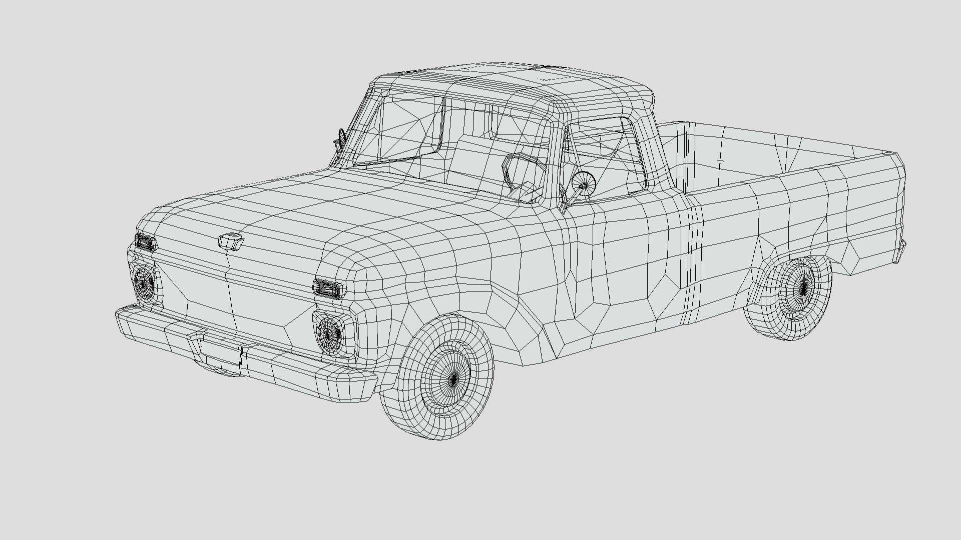Low Poly Car - Ford F100 1966 3D Model - TurboSquid 2087313