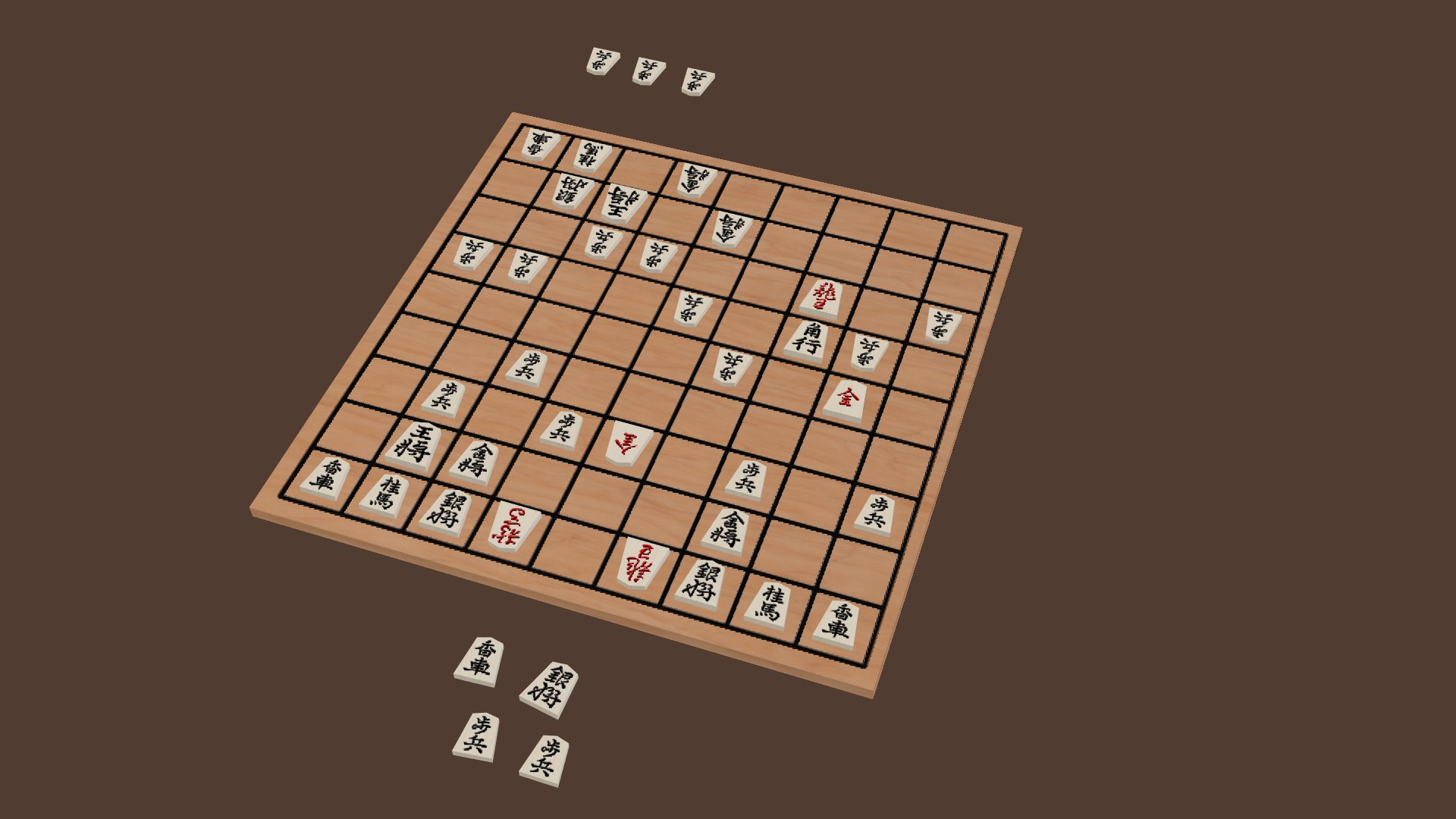 Shogi Board Chess 3D Model - TurboSquid 1507791