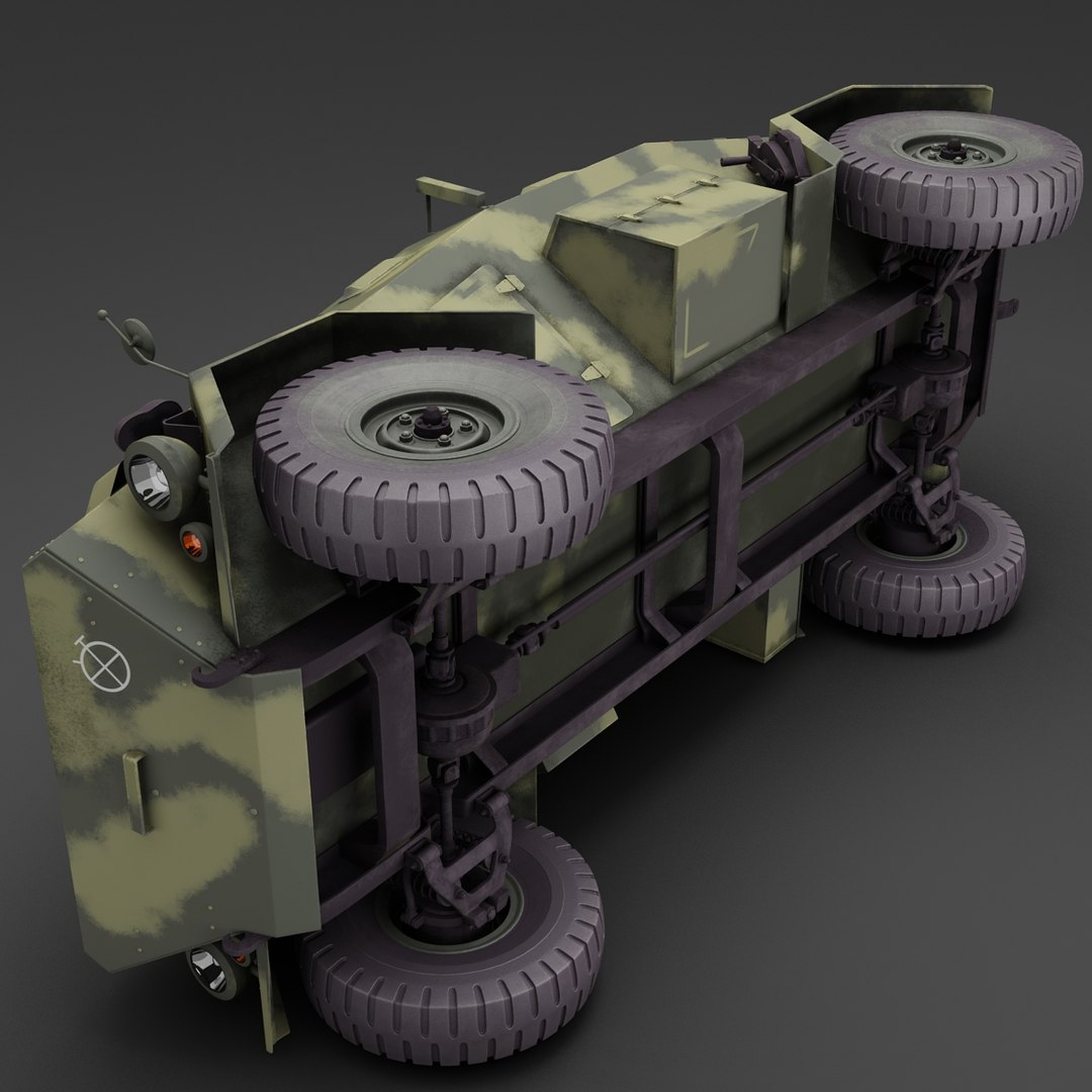 kfz 247 armored car 3d model