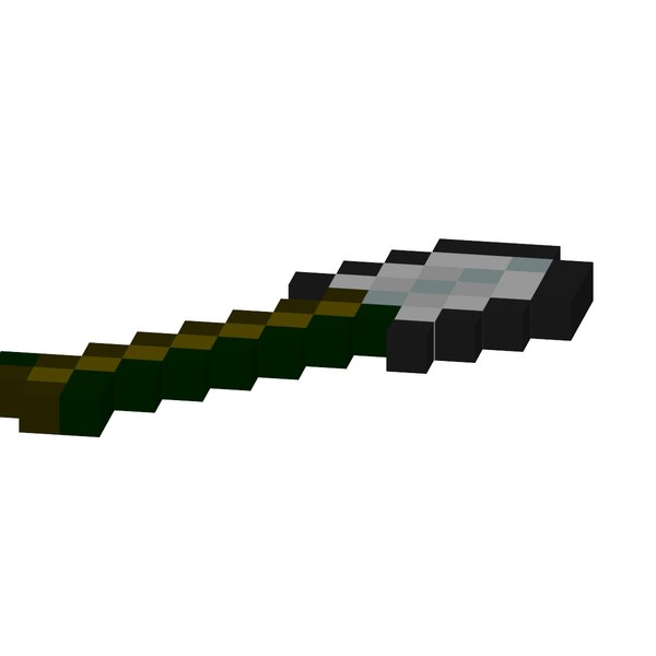 3d shovel minecraft model