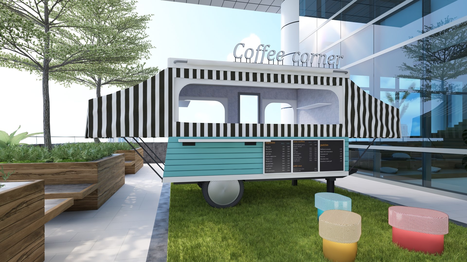 Caravan Coffee Corner 3D Model - TurboSquid 1692053
