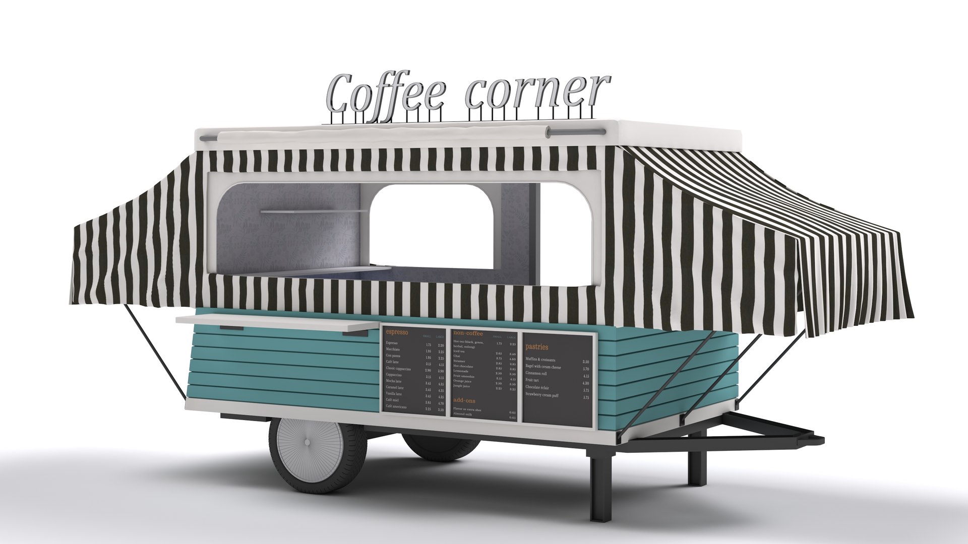 Caravan Coffee Corner 3D Model - TurboSquid 1692053
