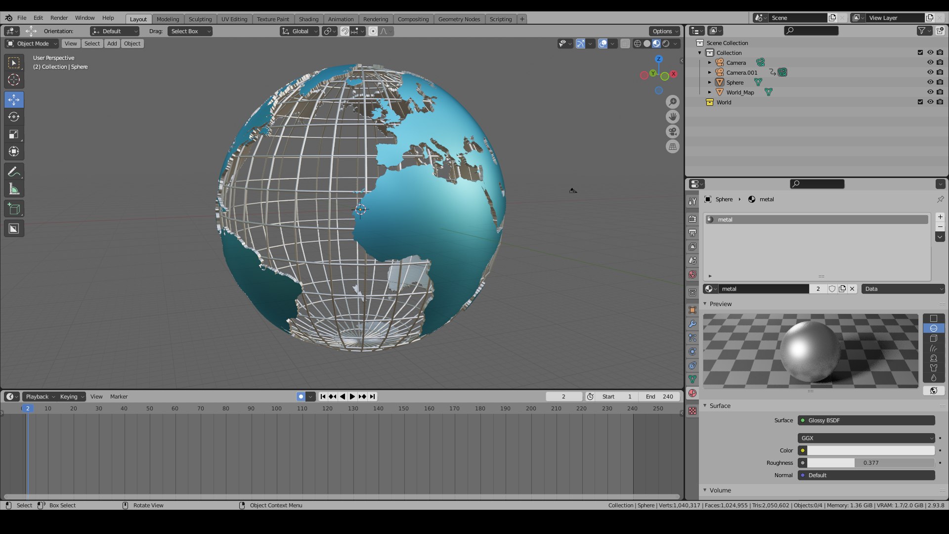 3D 3D World Map Model - TurboSquid 1872451