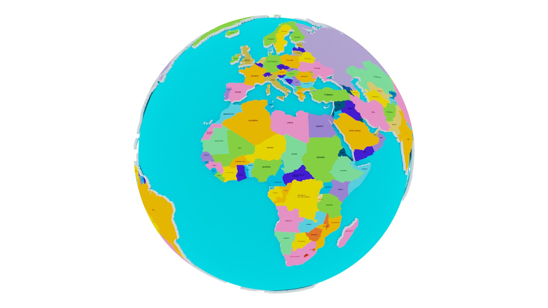 3D 3D World Map Model - TurboSquid 1872451