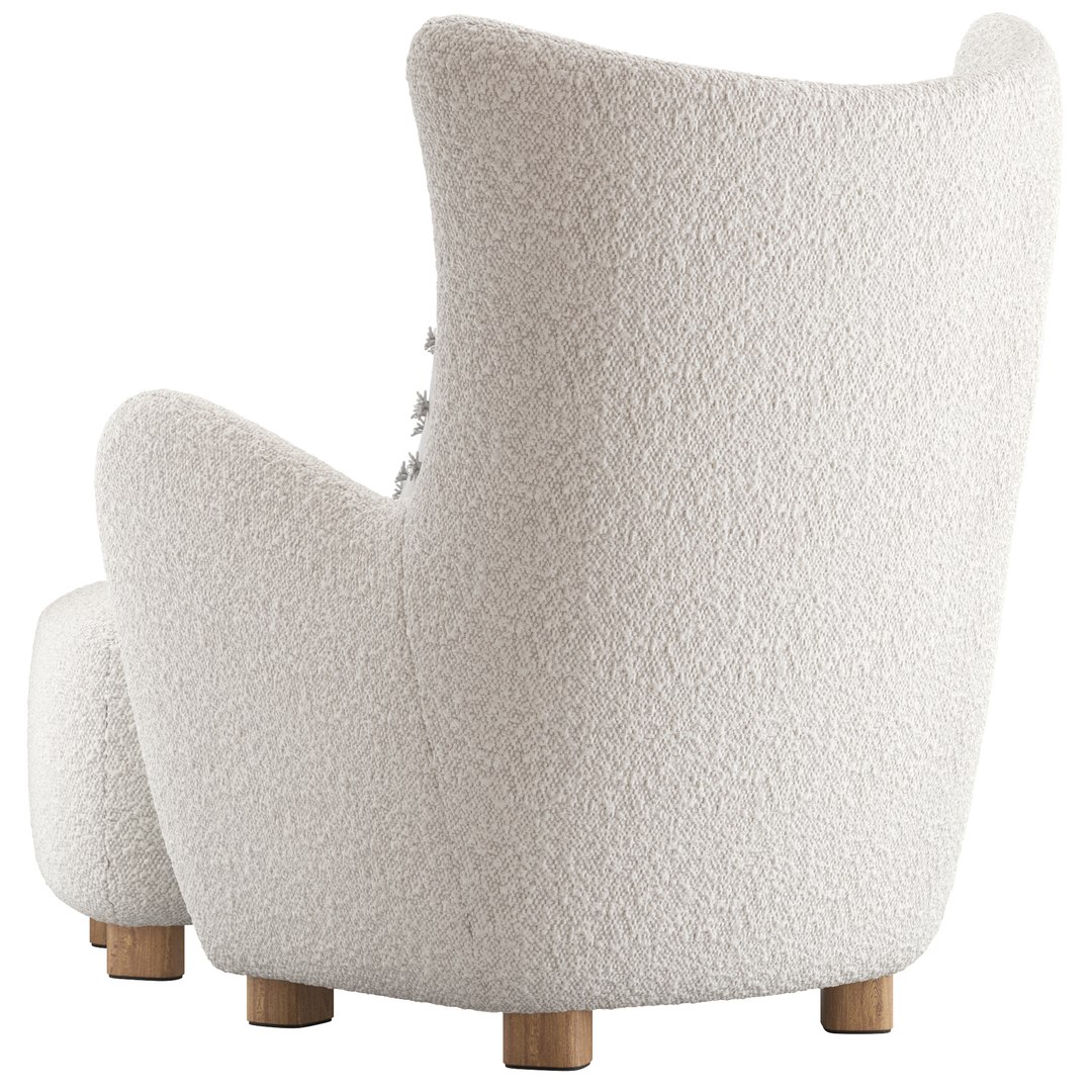 3D CB2 Bozzi Chair and Ottoman - TurboSquid 2165473