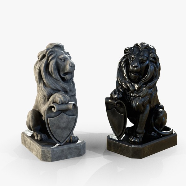 modelo 3d Estatua del león sentado - TurboSquid 2343777