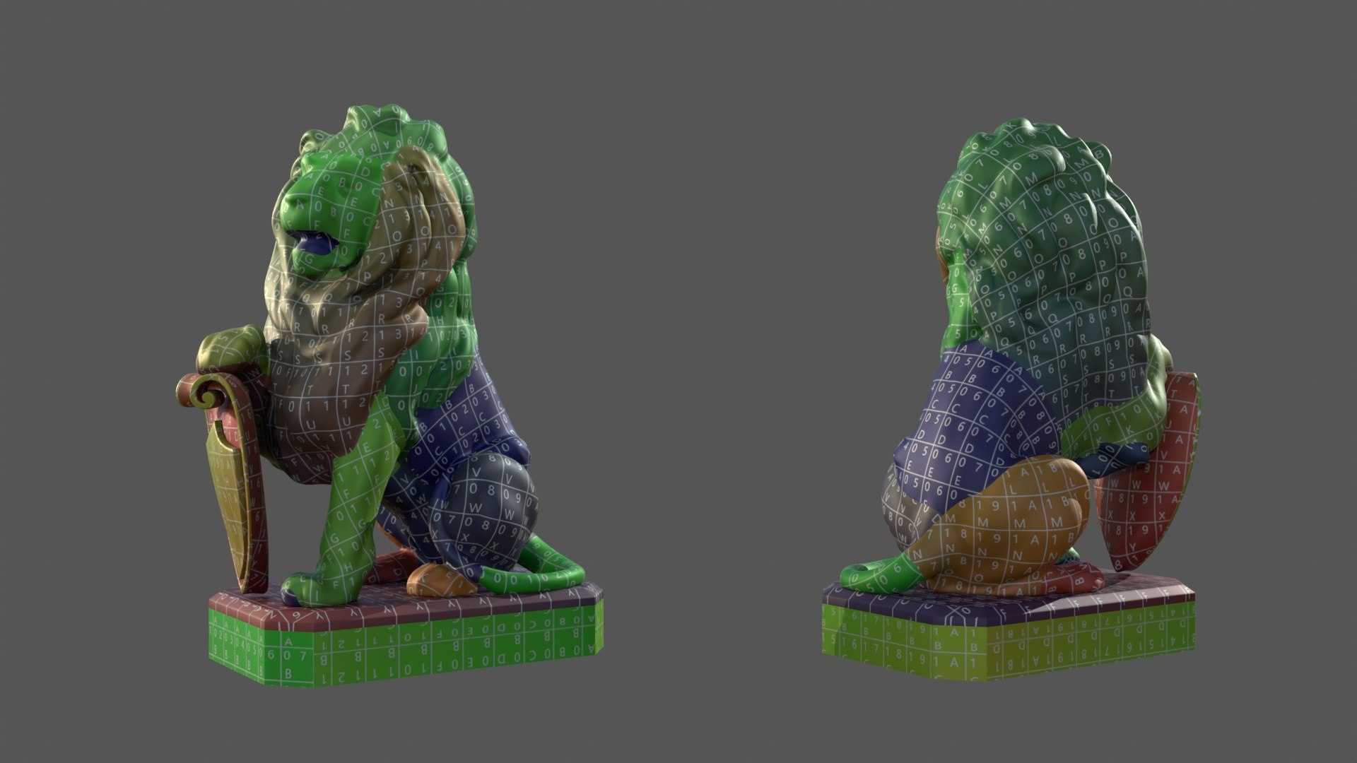 Seating Lion Statue 3D - TurboSquid 2343777