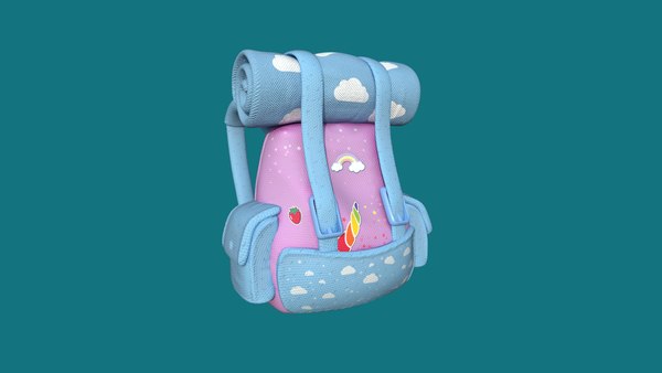 Child Girl Backpack - Character Fashion Design 3D model - TurboSquid ...