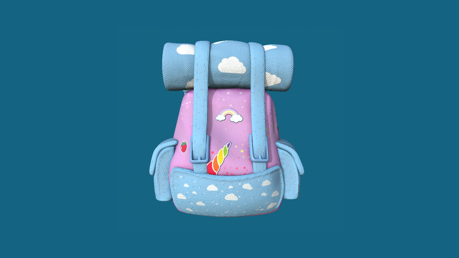 Child Girl Backpack - Character Fashion Design 3D Model - TurboSquid ...