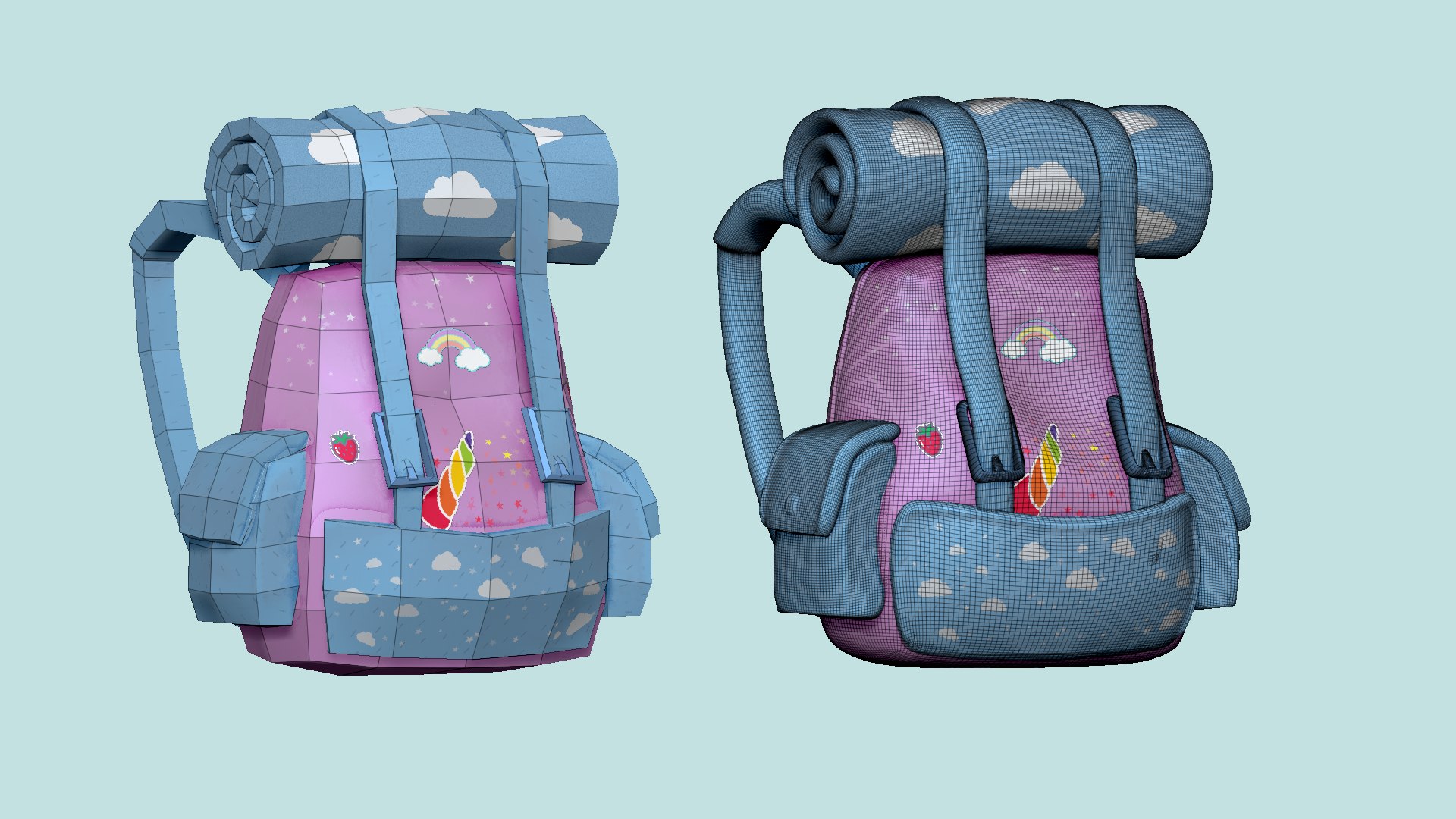 Child Girl Backpack - Character Fashion Design 3D Model - TurboSquid ...