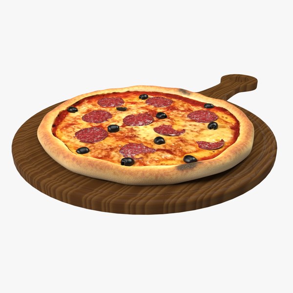 modelo 3d Pizza Pepperoni Y Aceitunas - TurboSquid 1232292