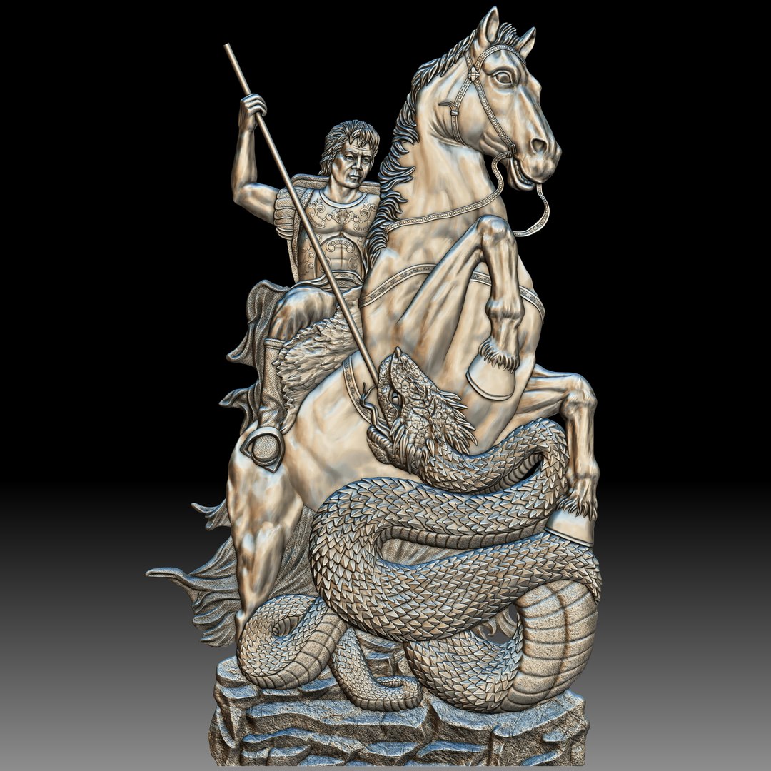 Saint George Coin Bas-relief STL CNC Model 3D Model - TurboSquid 2385370
