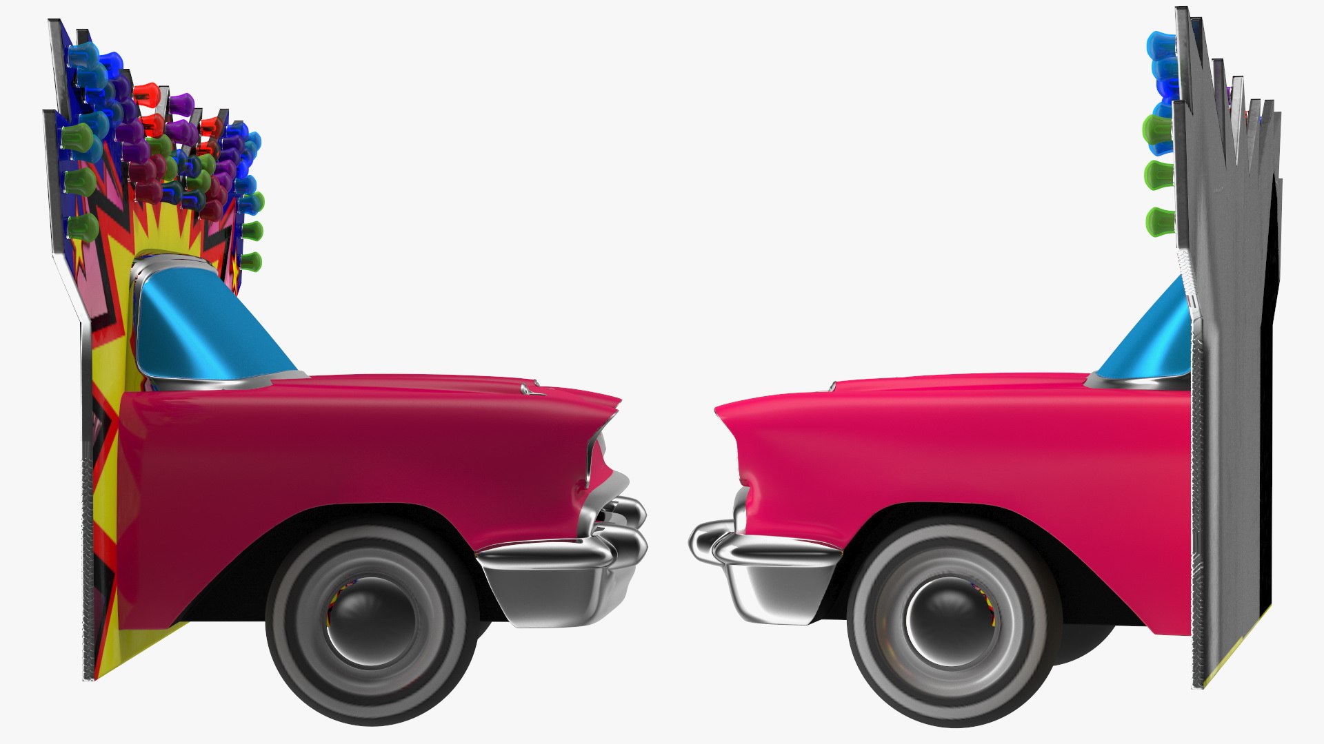 3D model Advertising Volumetric Sign Vintage Car - TurboSquid 1774112