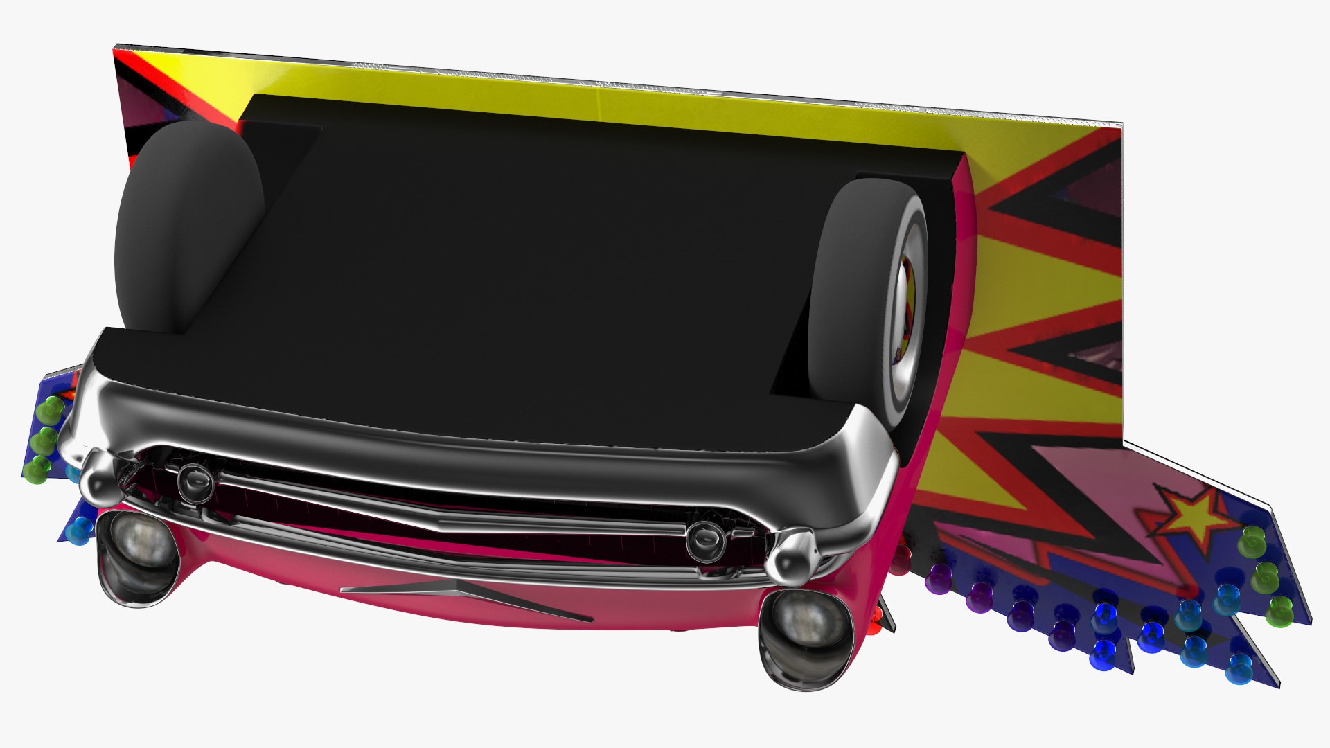 3D model Advertising Volumetric Sign Vintage Car - TurboSquid 1774112