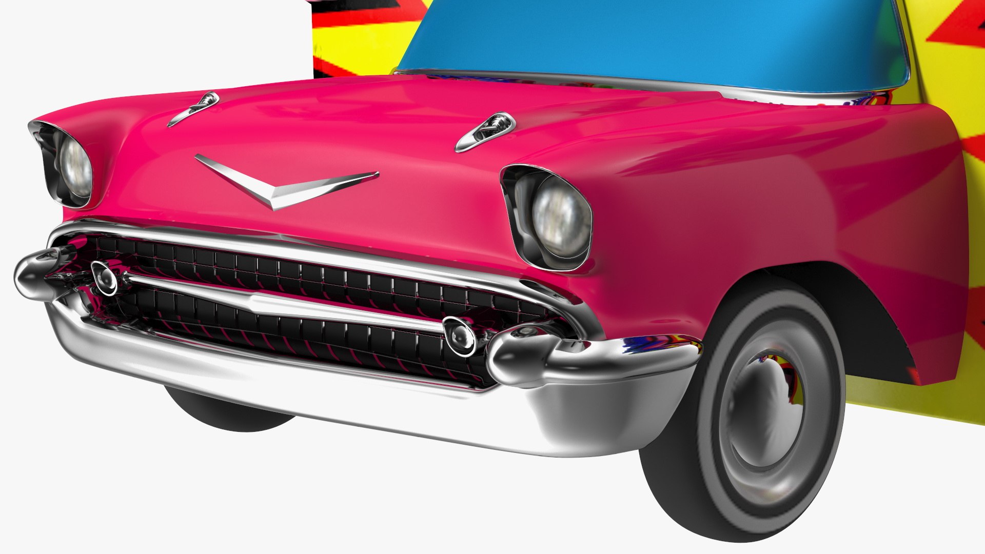 3D model Advertising Volumetric Sign Vintage Car - TurboSquid 1774112