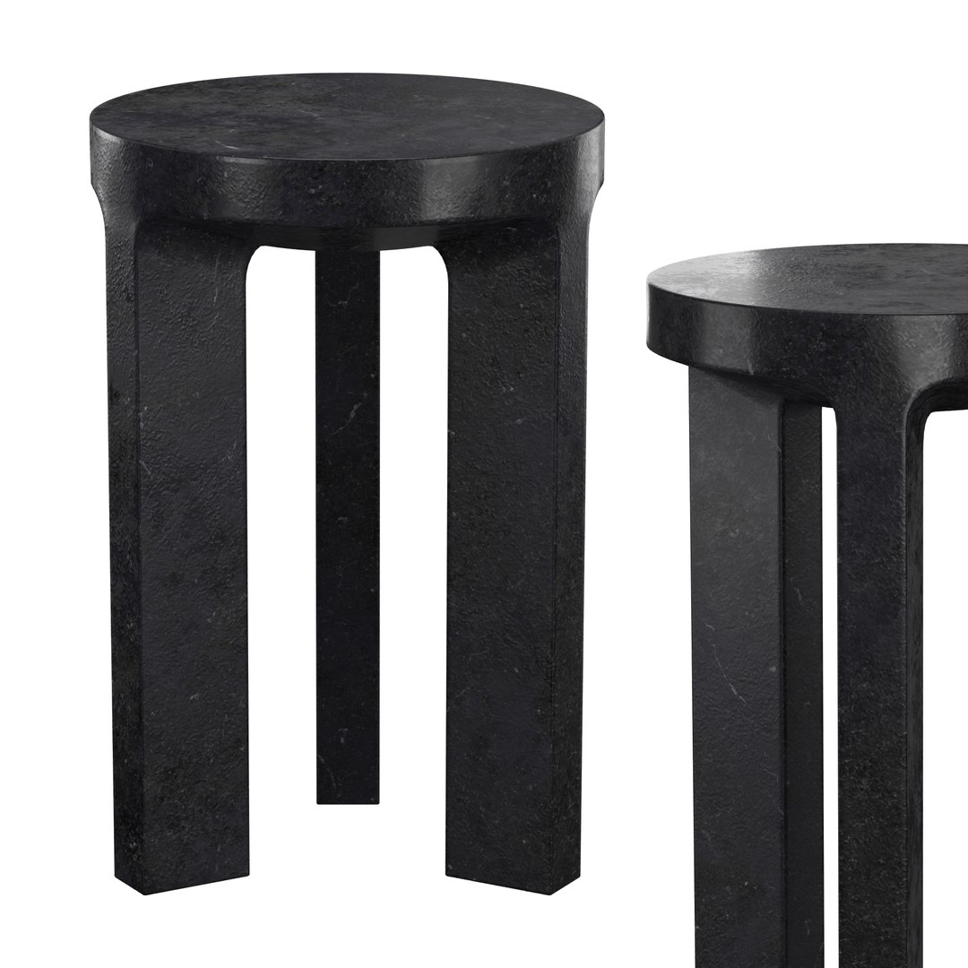 ALTA BHAINSLANA MARBLE 3-LEG SIDE TABLE 3D model - TurboSquid 2155969