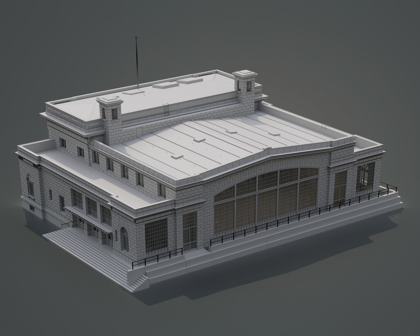 3D Historical Building With Interior Model - TurboSquid 2202104