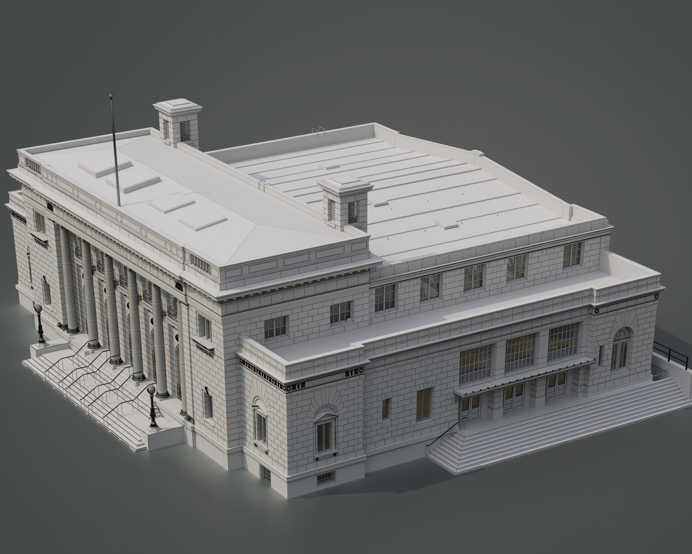 3D Historical Building With Interior Model - TurboSquid 2202104