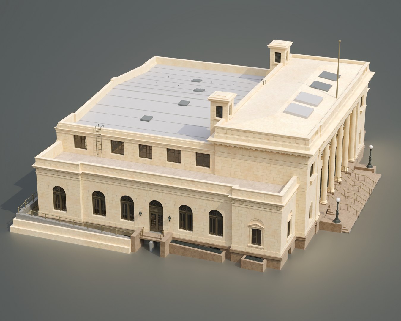 3D Historical Building With Interior Model - TurboSquid 2202104