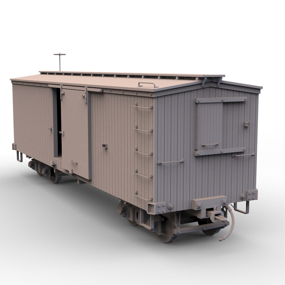 Narrow Gauge Box Car 3d Model
