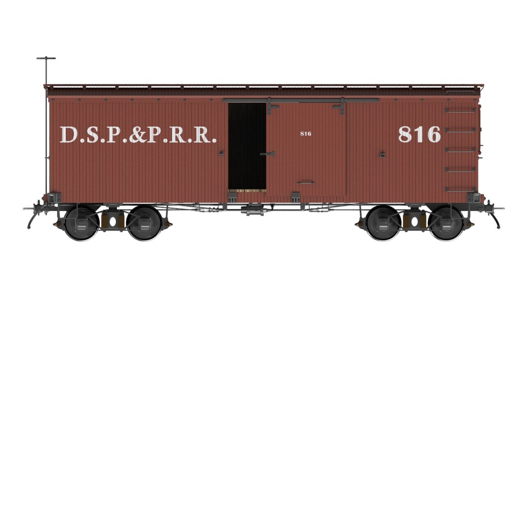 Narrow Gauge Box Car 3d Model