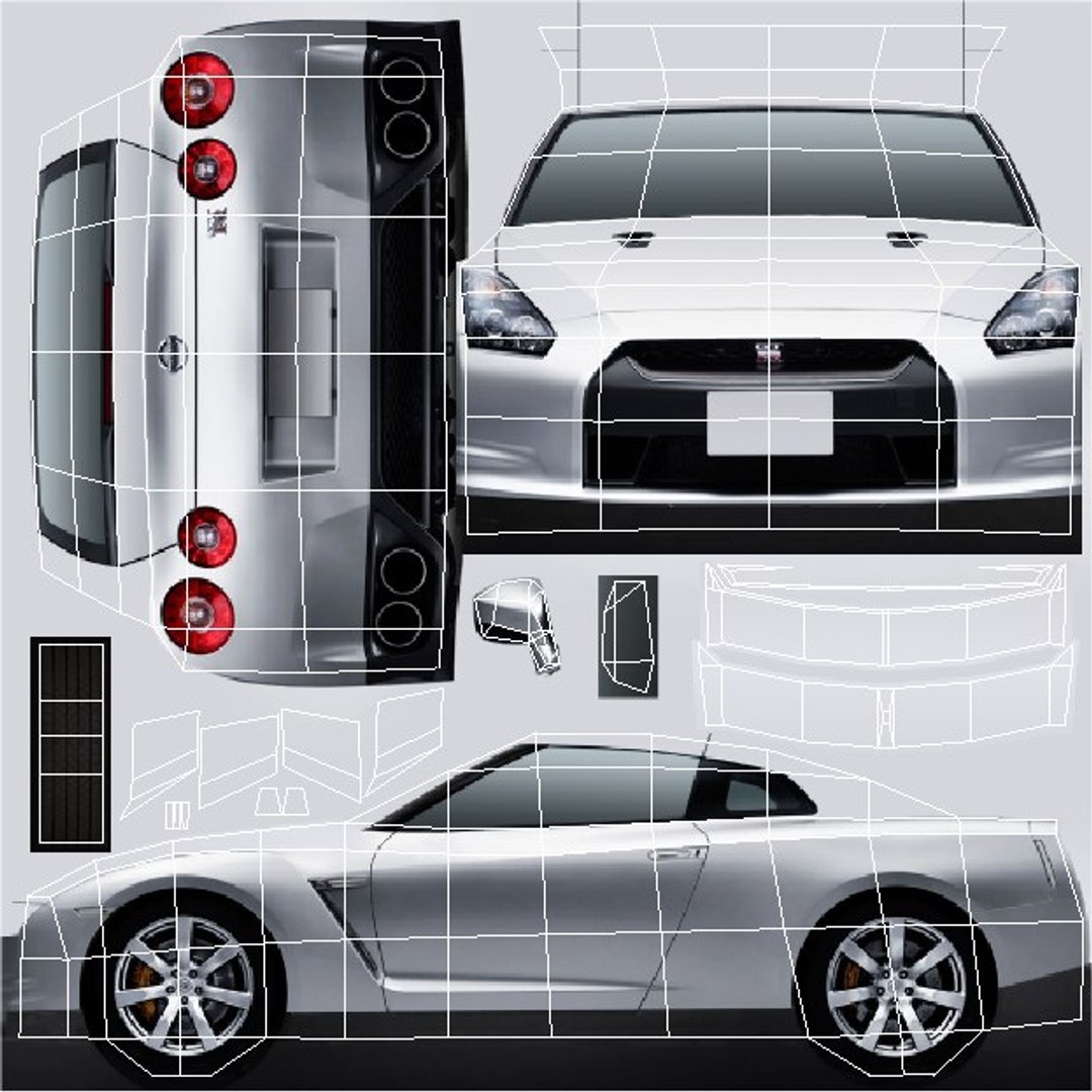 3d Car Nissan Gt-r Model