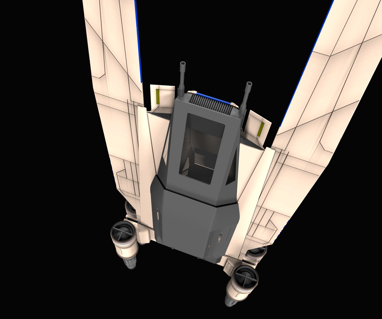 U-wing Fighter Star Wars 3d Model