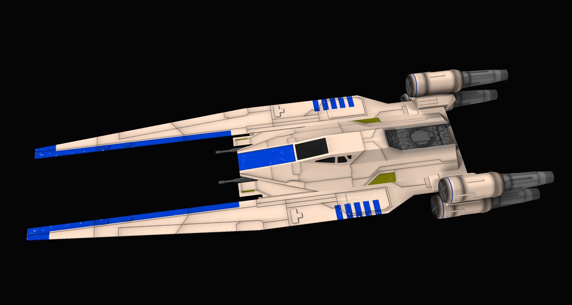 U-wing Fighter Star Wars 3d Model