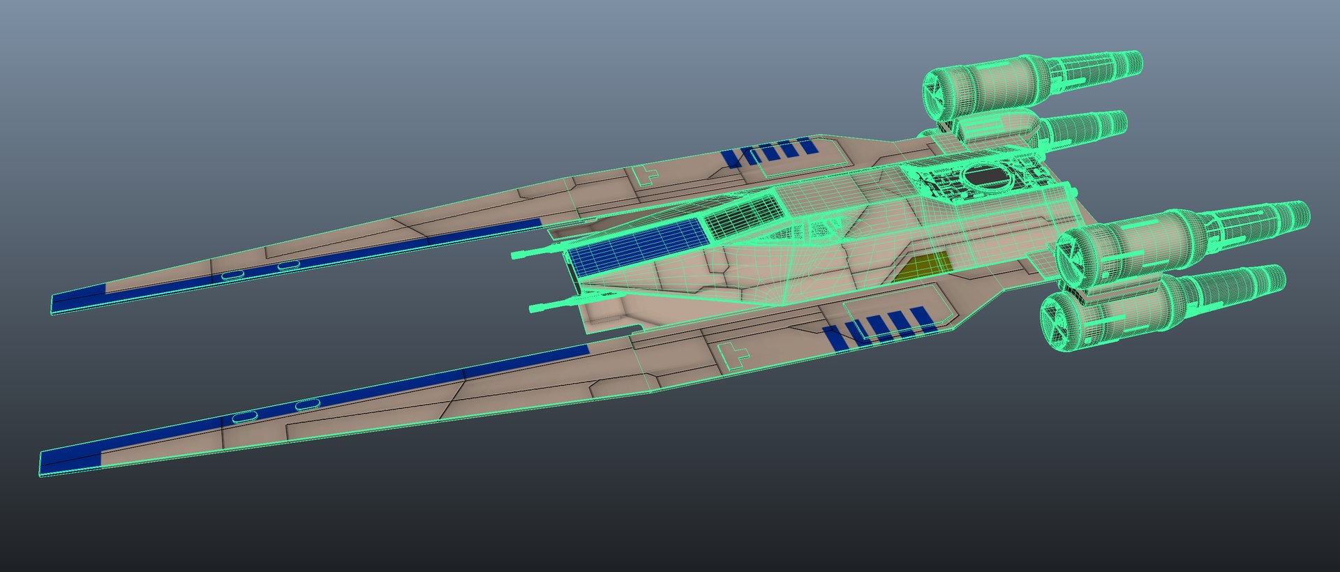 U-wing Fighter Star Wars 3d Model