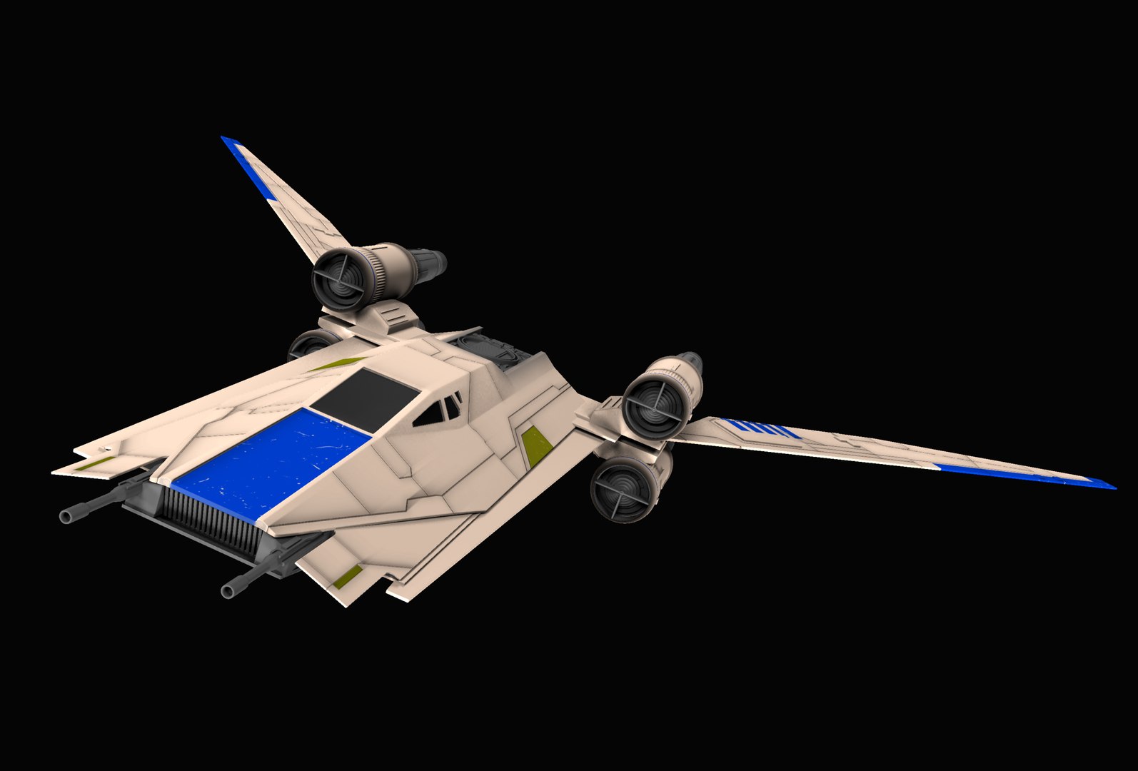 U-wing Fighter Star Wars 3d Model