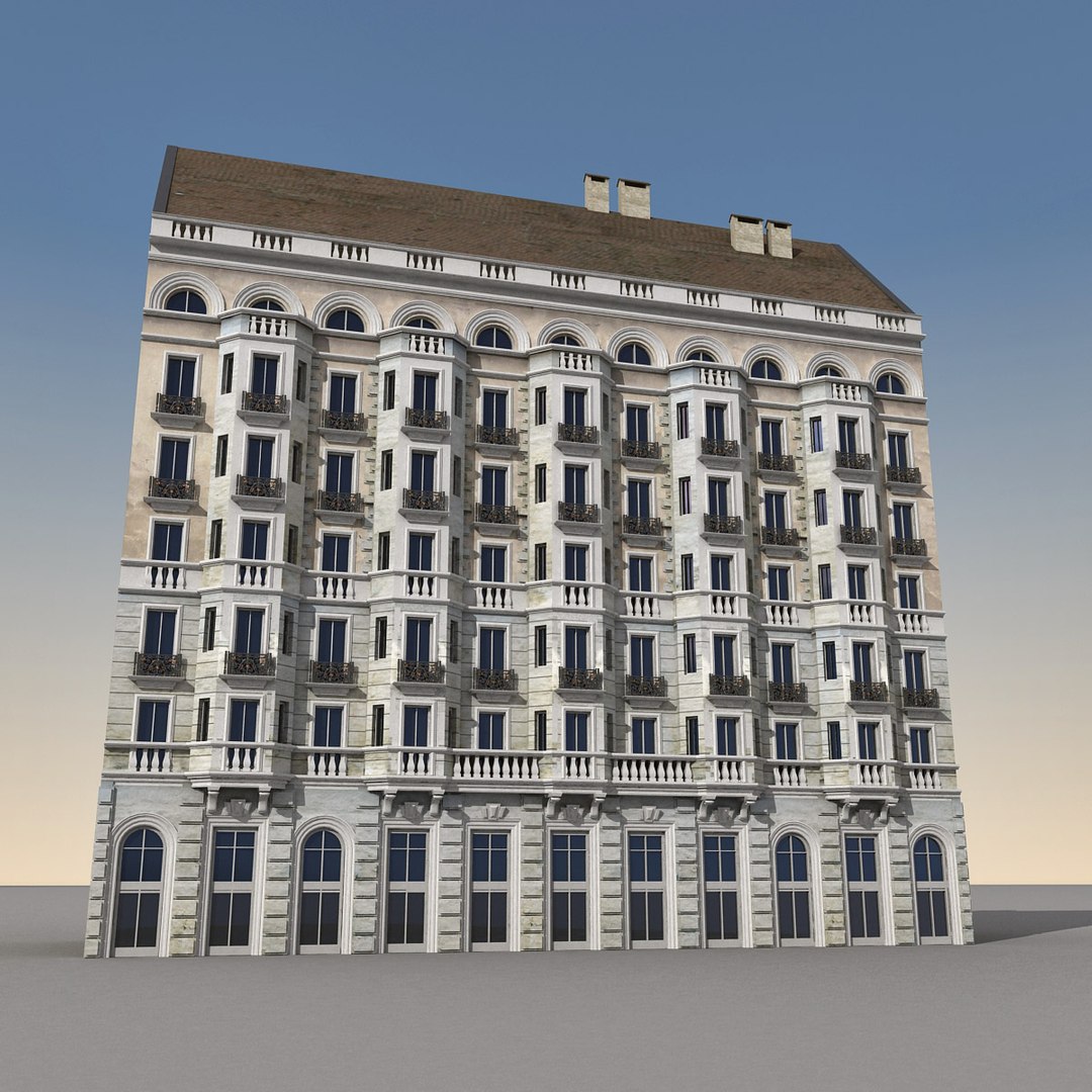 European Building Europe 3d Model