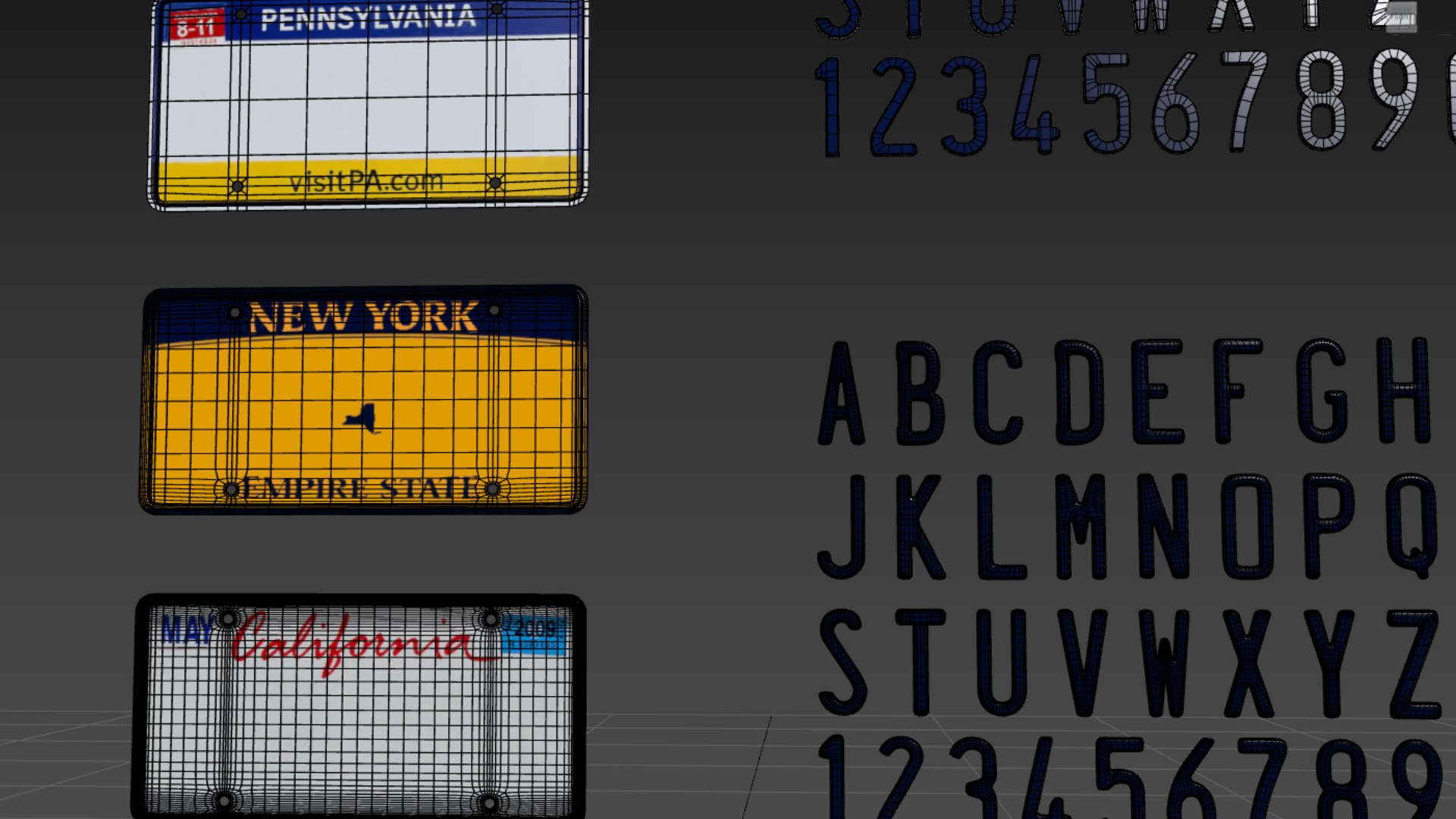 3D Vehicle License Plate Package Model - TurboSquid 1507343