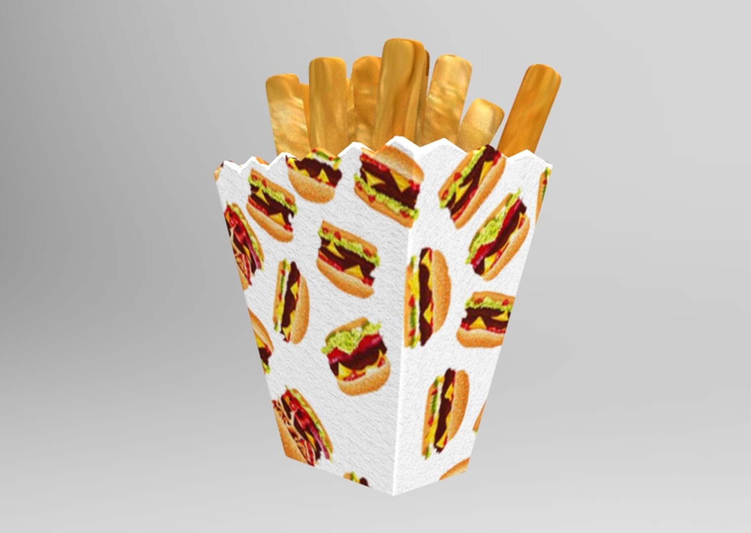 3D french fries model - TurboSquid 1331282