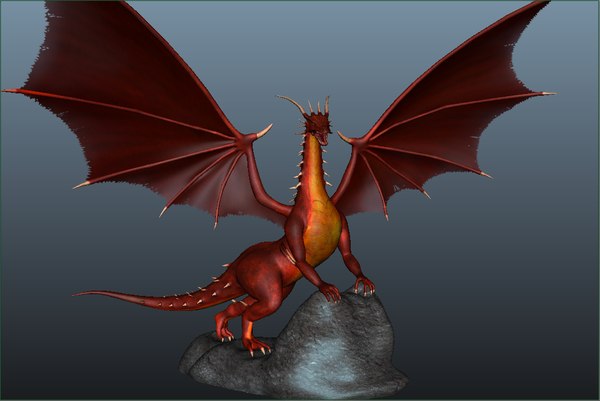 dragon fantasy 3d obj