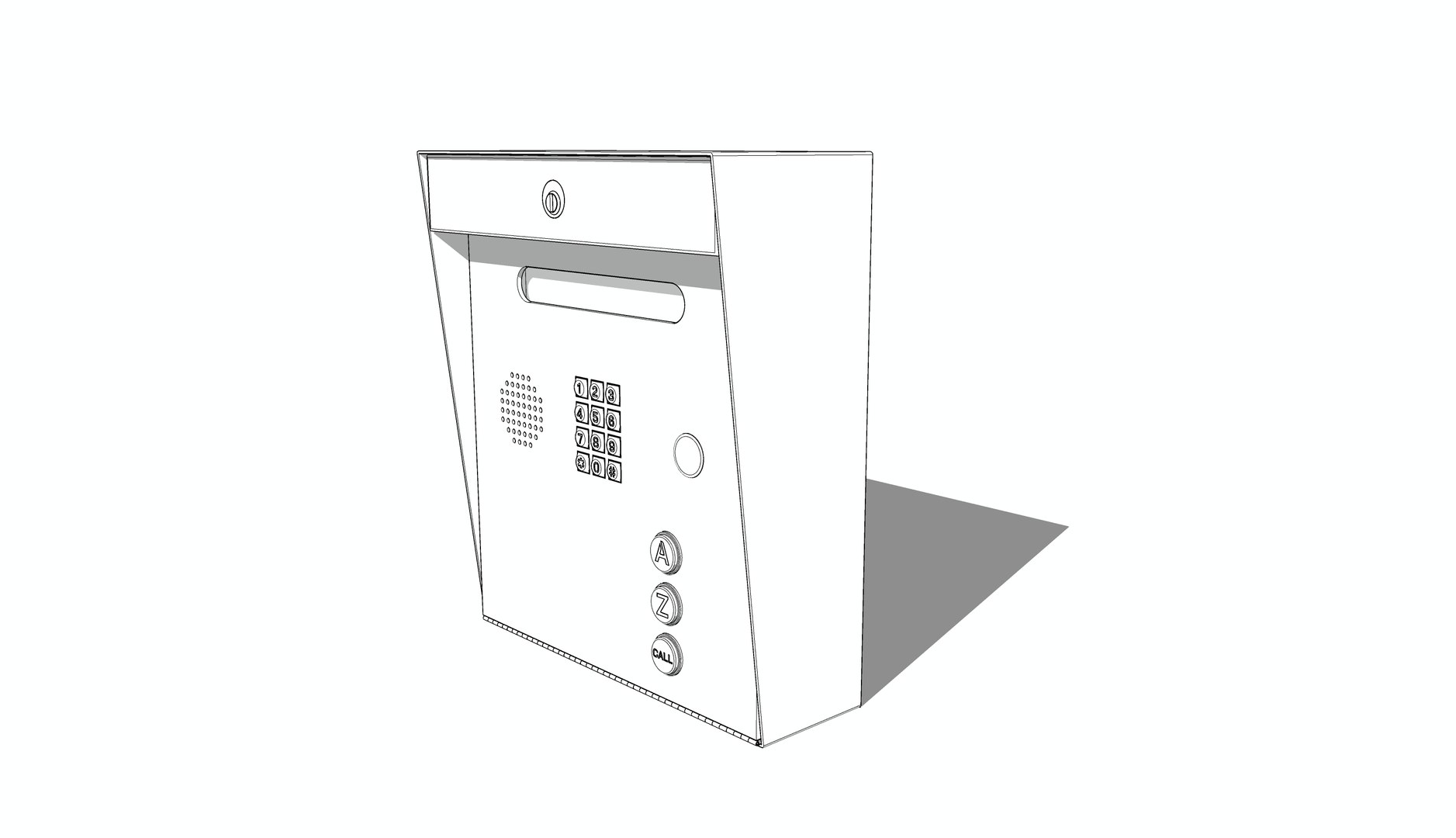 3D Model DoorKing 1835 Building Entry Box - TurboSquid 2174210