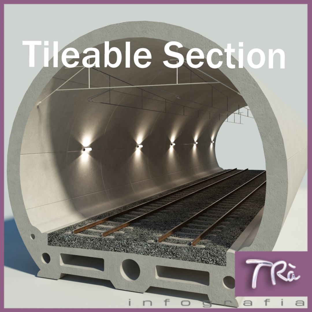 3d Railway Tunnel Section