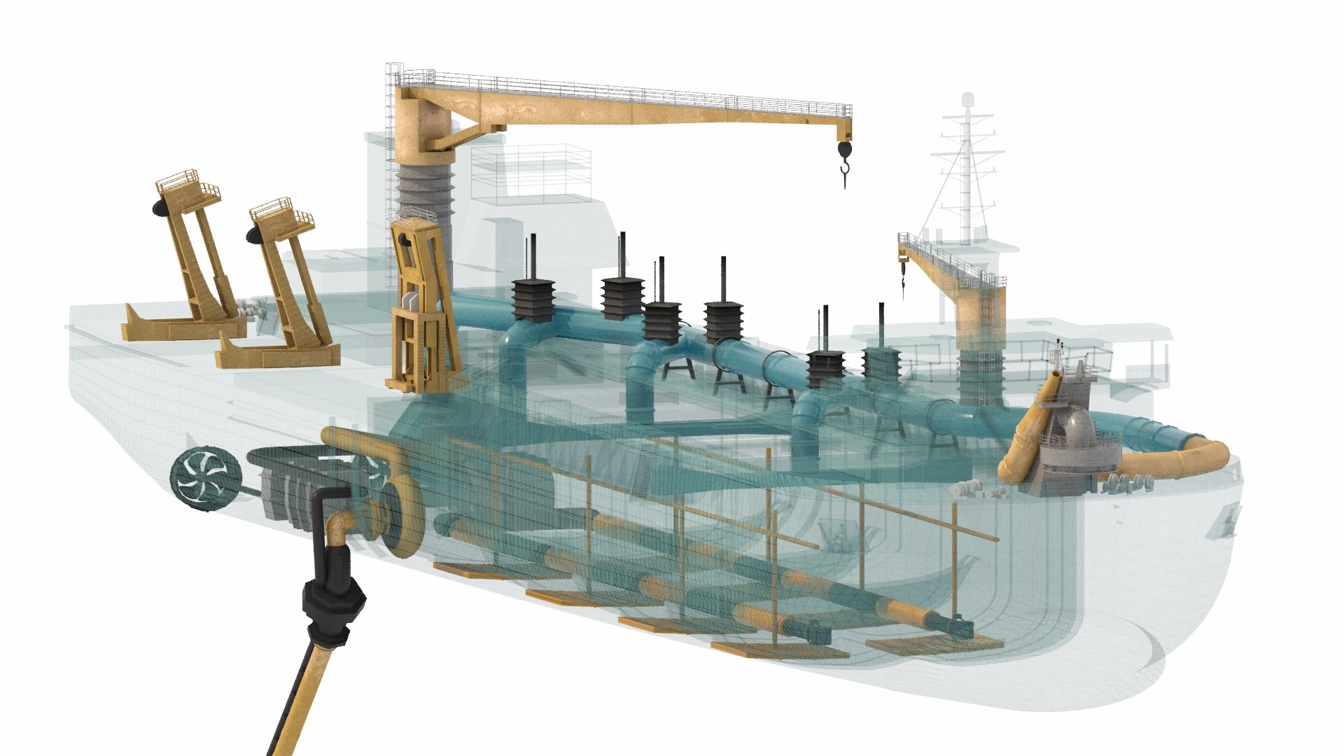 Dredger 3D Model - TurboSquid 1899469