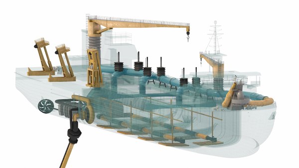 Dredger 3D model - TurboSquid 1899469