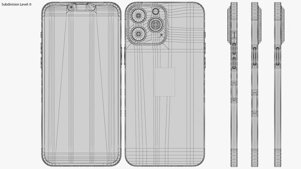 Apple iPhone 13 Pro Max Blue 3D model - TurboSquid 1788603