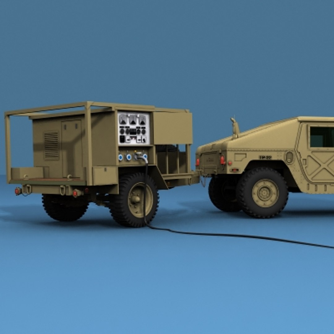 Portable Generator Military 3d Model