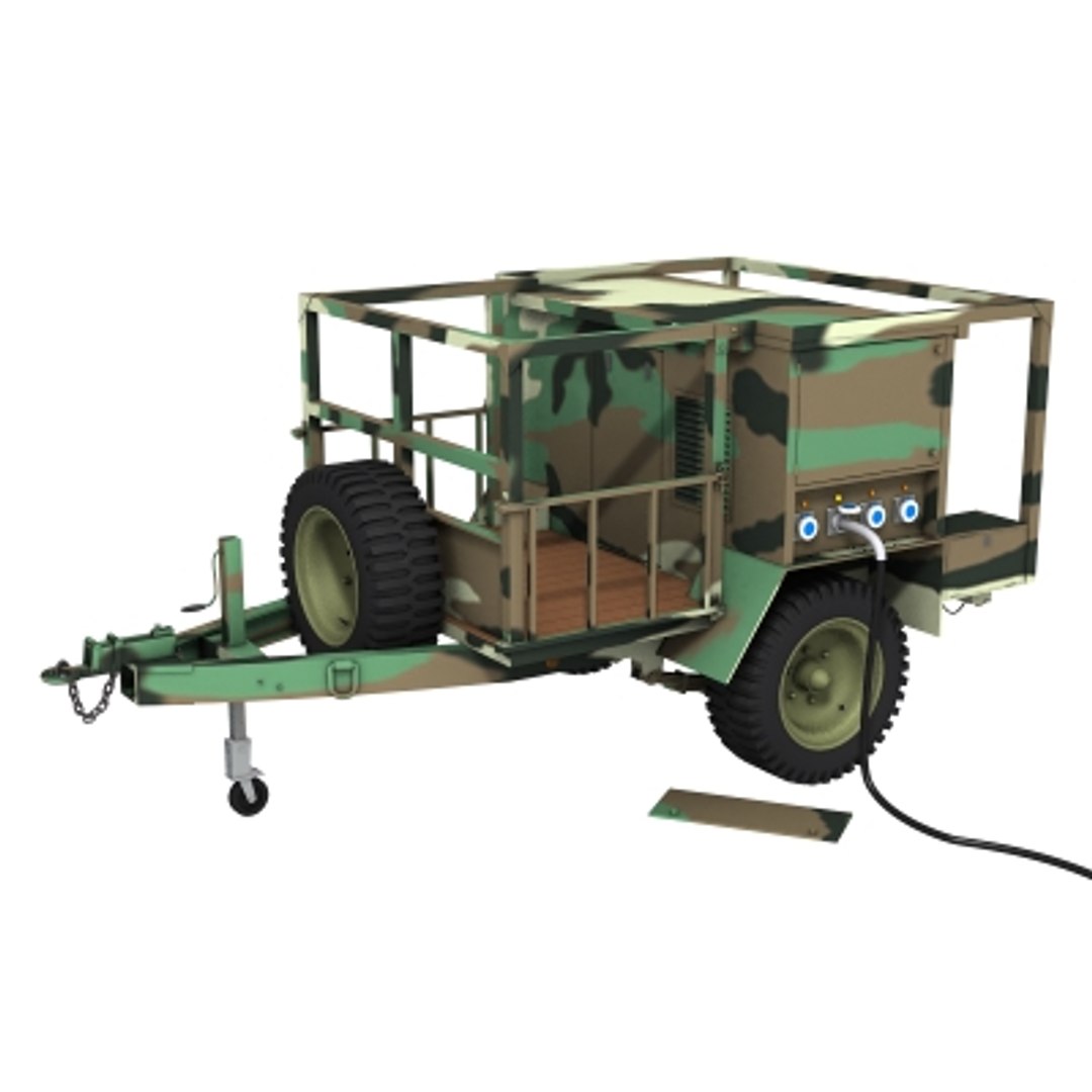 Portable Generator Military 3d Model